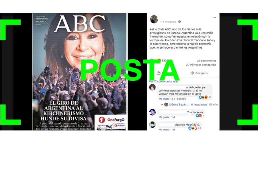 Es verdadera la tapa del diario español ABC que tituló: “El giro de ...